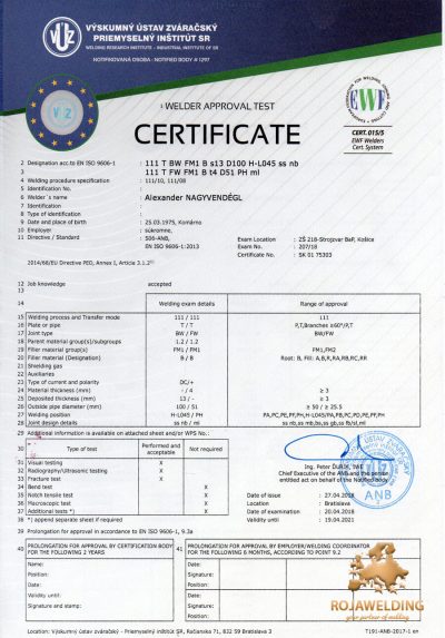 We offer welding services in Belgium and Europe - rojawelding.com